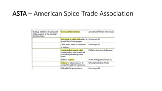 Spices Adulteration - Dangerous? Avoidable? | PPTX