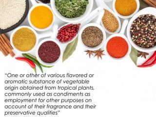 Spices definition