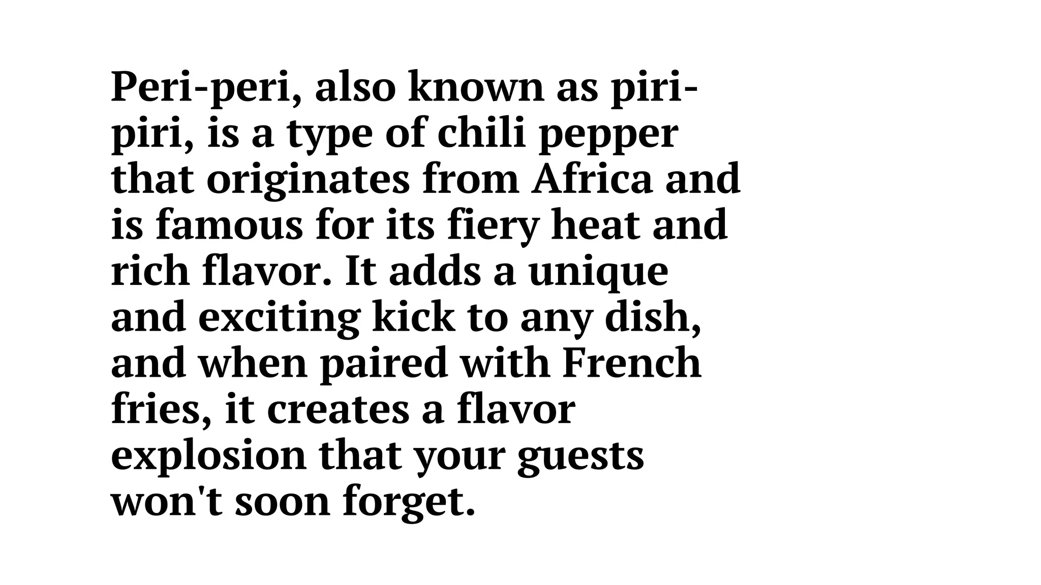 Peri Peri French Fries | PDF