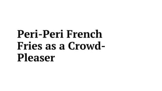 Peri Peri French Fries | PDF