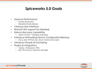 Say Hello to Spiceworks 5.0: New Feature Showcase - Greg, Francis ...