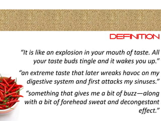 Spicy food deconsumption | PPT