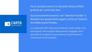 Spid e carta docente | PPTX | Computing | Technology & Computing