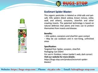 Spider and Birds Pest Control Products Singapore by Bugs-stop | PPT