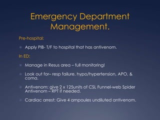 Managing Spider Bites in the ED | PPTX