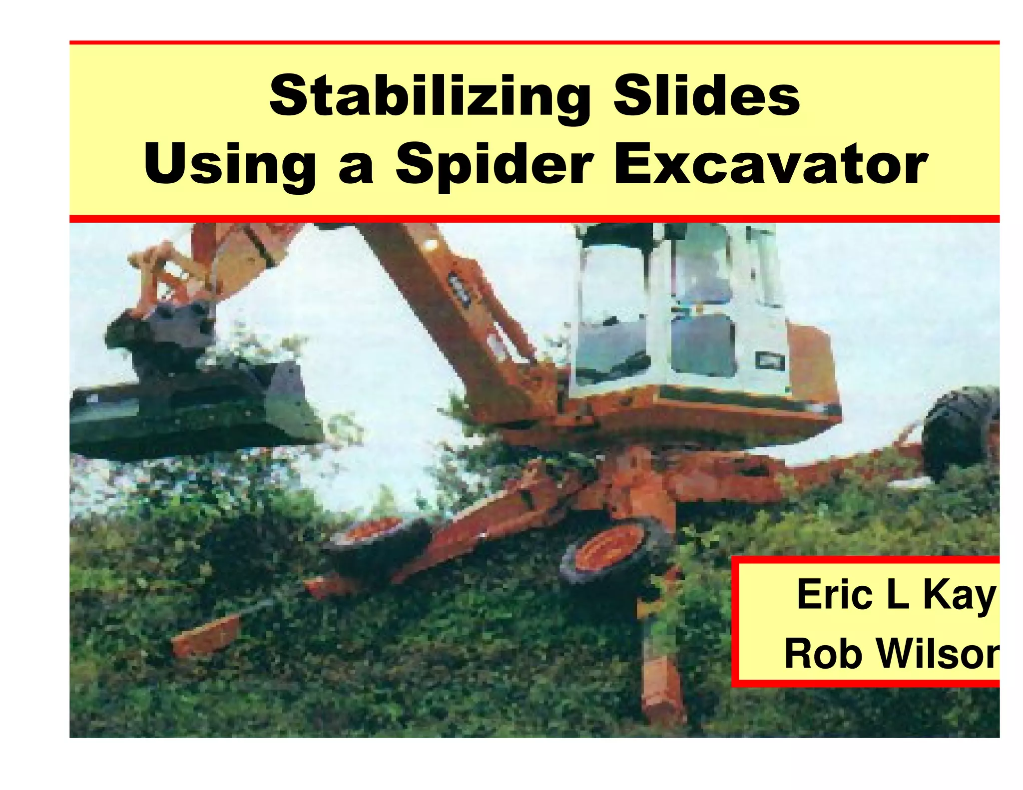 Spider excavator contour drainage v11 | PPT