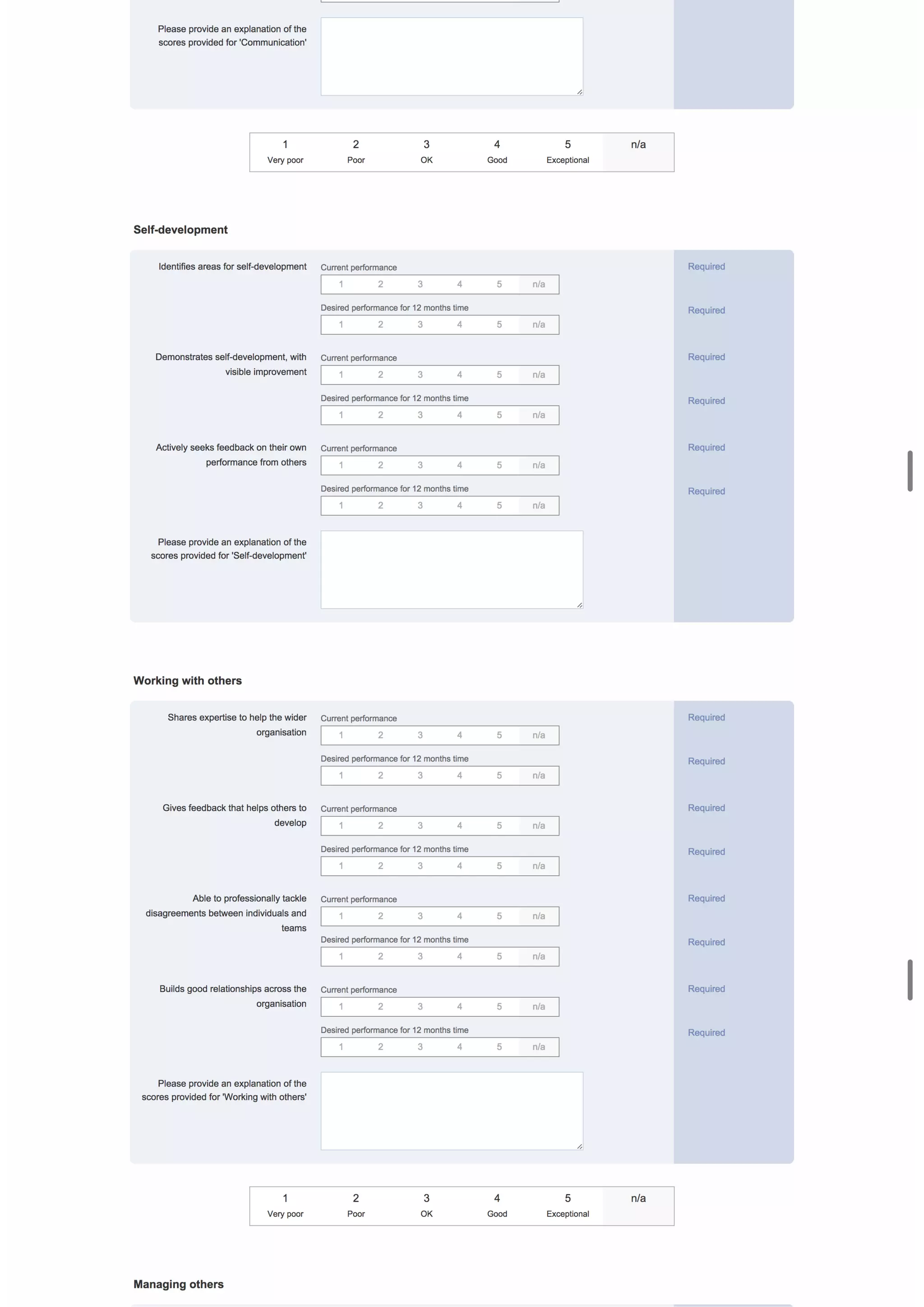 Spidergap - Our 360 feedback questionnaire standard template | PDF