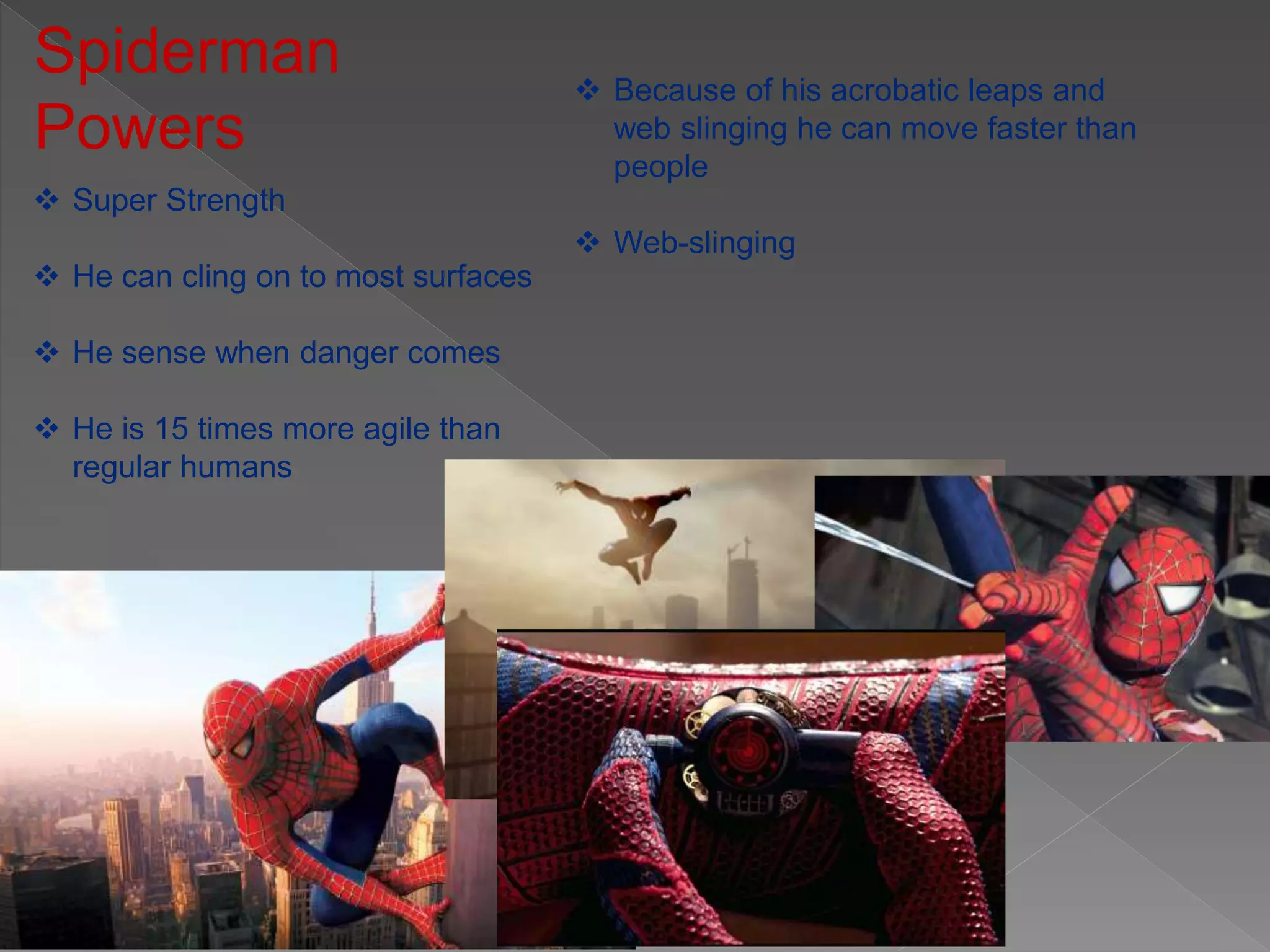 Spiderman | PPTX | Comics and Graphic Novels | Books and Literature