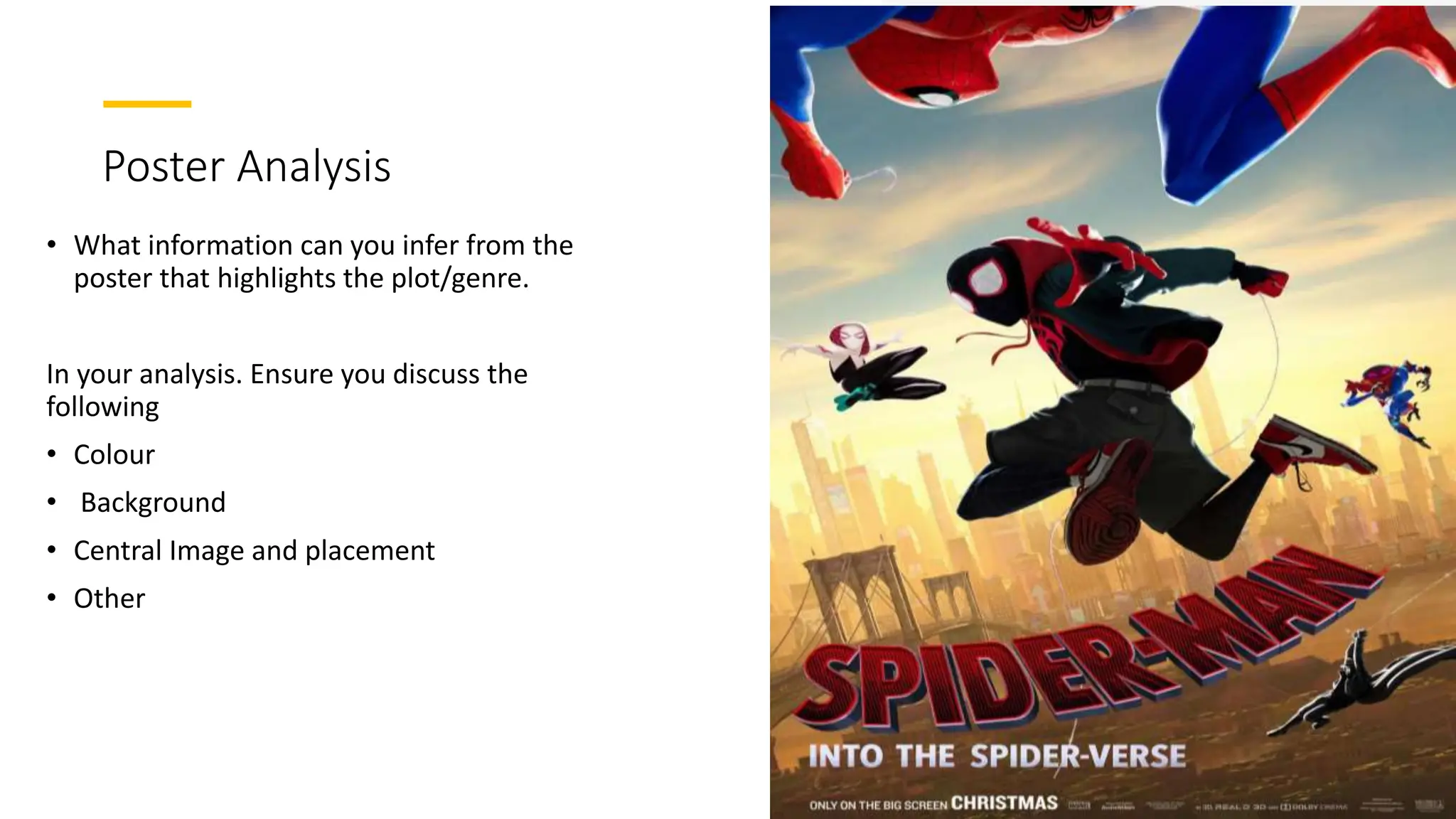 Spiderman into the Spiderverse starter activity | PPTX