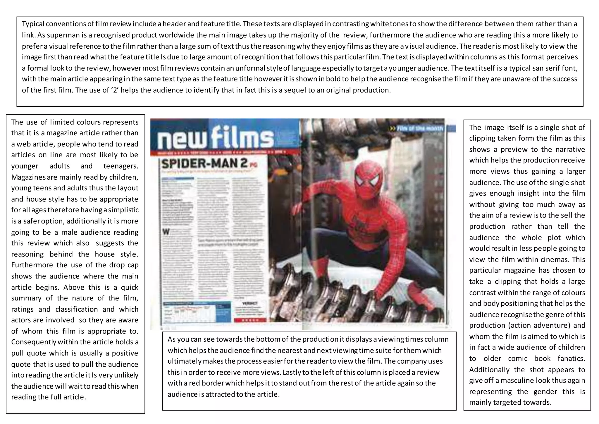 Spider - Man film review analysis | DOCX