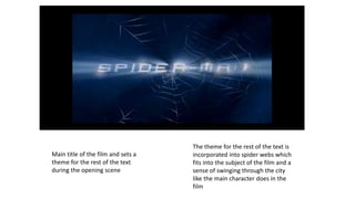 Spiderman (2002) - Title Analysis | PPTX