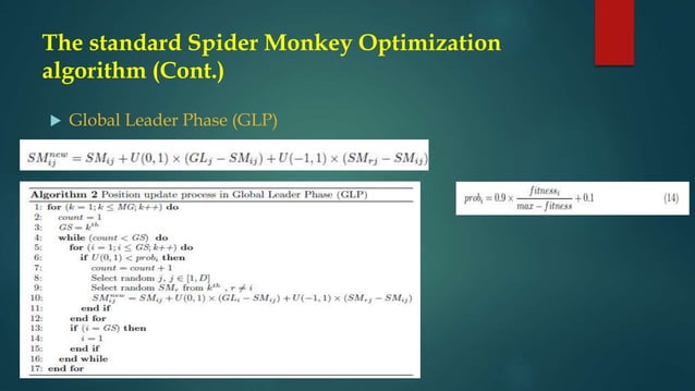Spider Monkey Optimization Algorithm | PPT Spider Monkey Optimization Algorithm | PPT