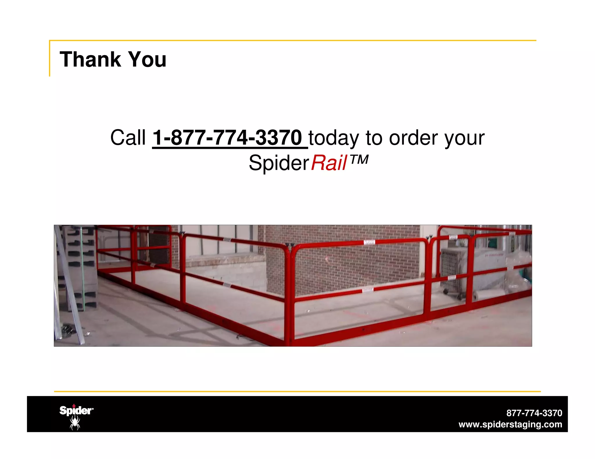 SpiderRail - Temporary guard rail for fall protection | PDF