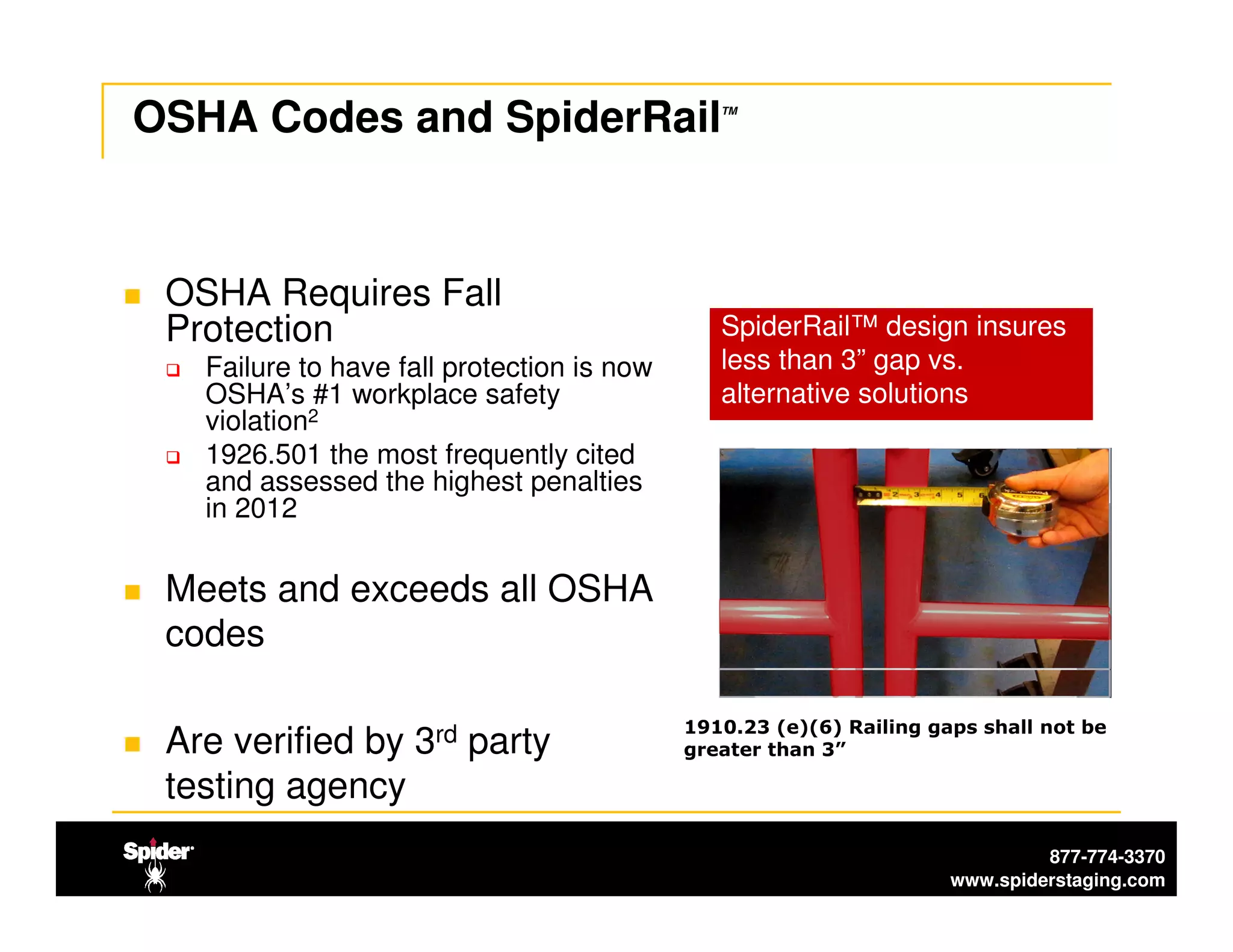 SpiderRail - Temporary guard rail for fall protection | PDF