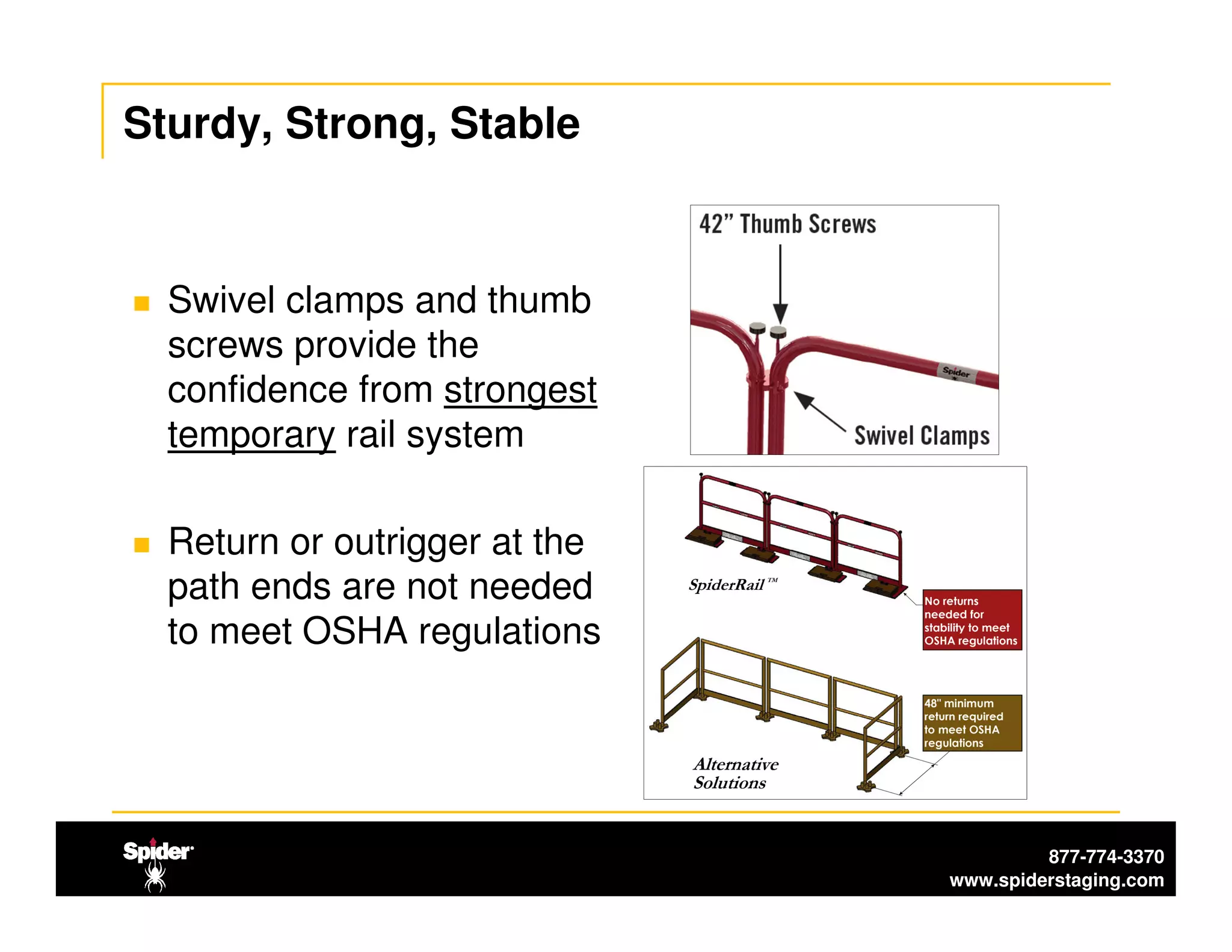 SpiderRail - Temporary guard rail for fall protection | PDF