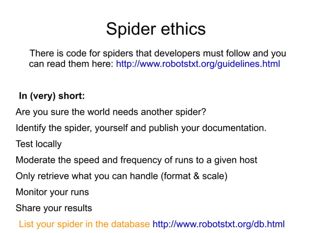 Search Engine Spiders | ODP