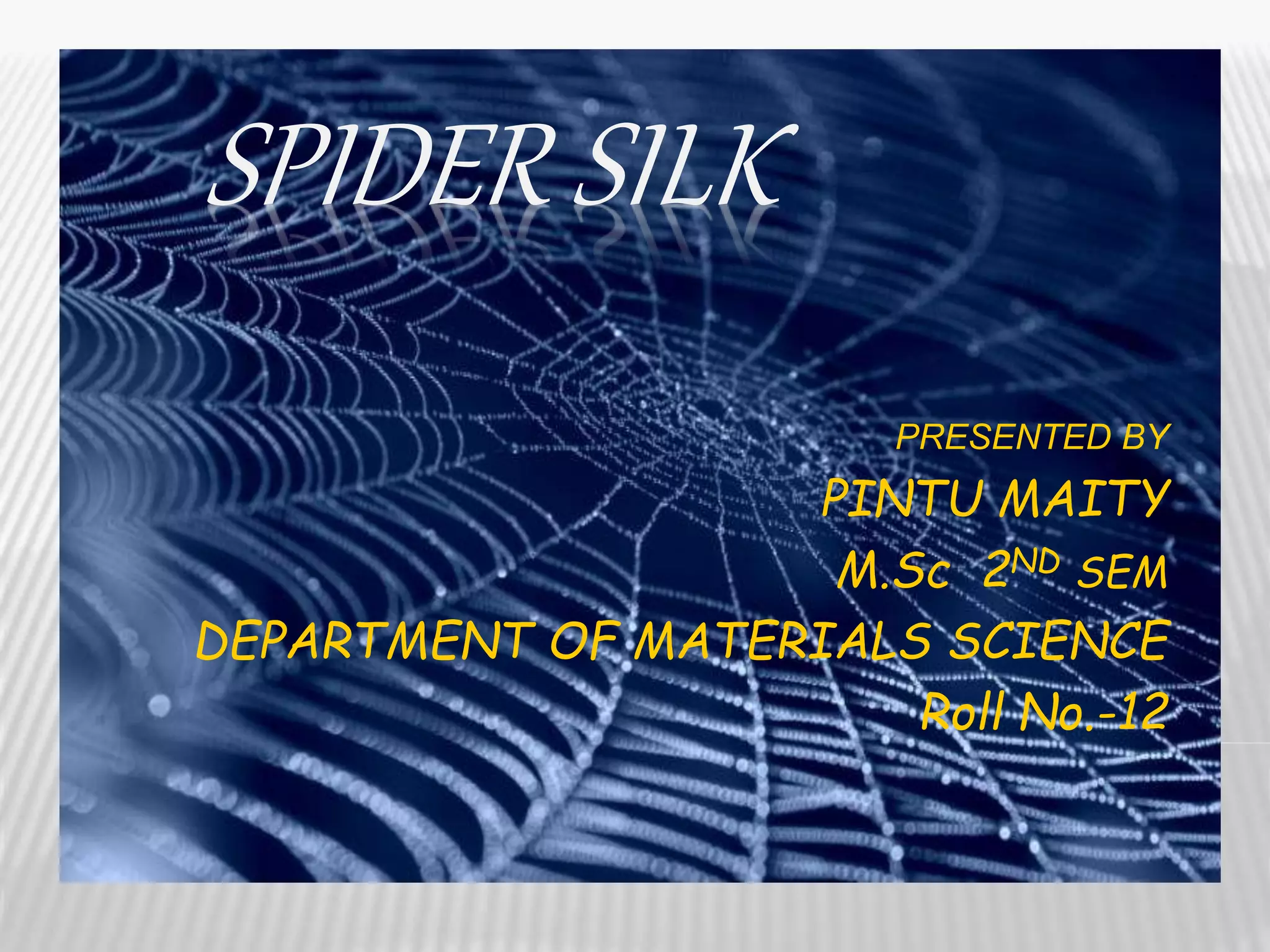 Spider silk | PPTX