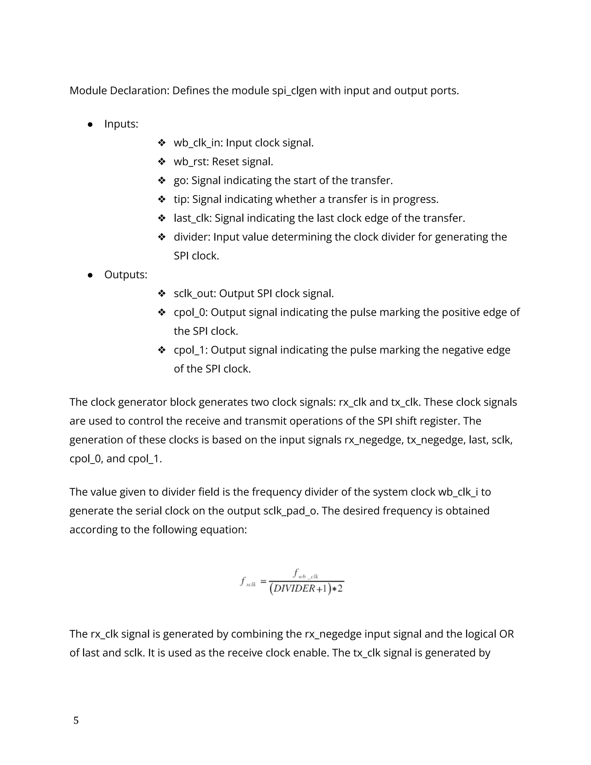 SPI Design Report used in serial communication | PDF