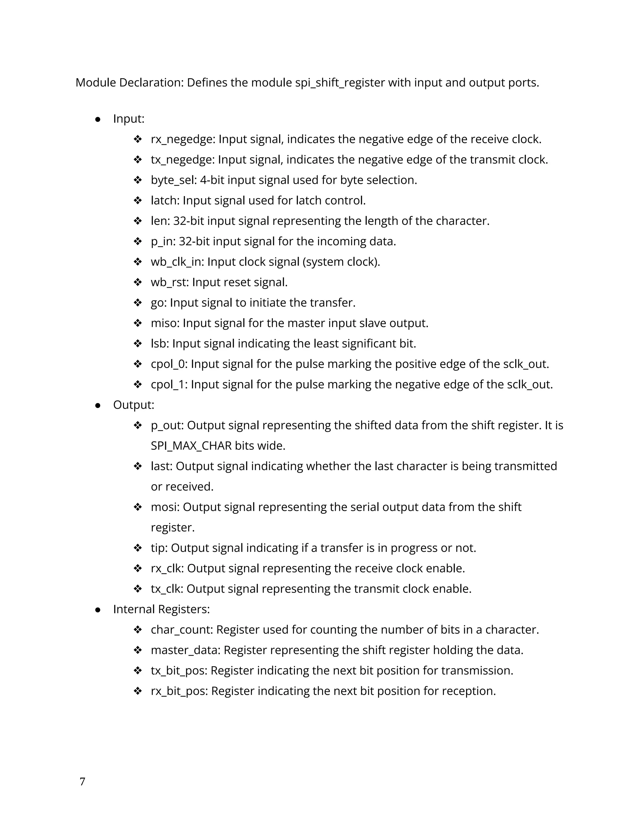 SPI Design Report used in serial communication | PDF