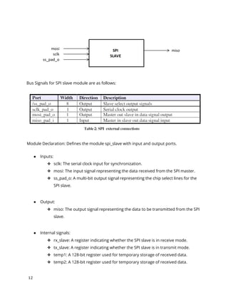 SPI Design Report used in serial communication | PDF