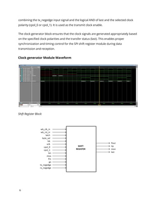SPI Design Report used in serial communication | PDF