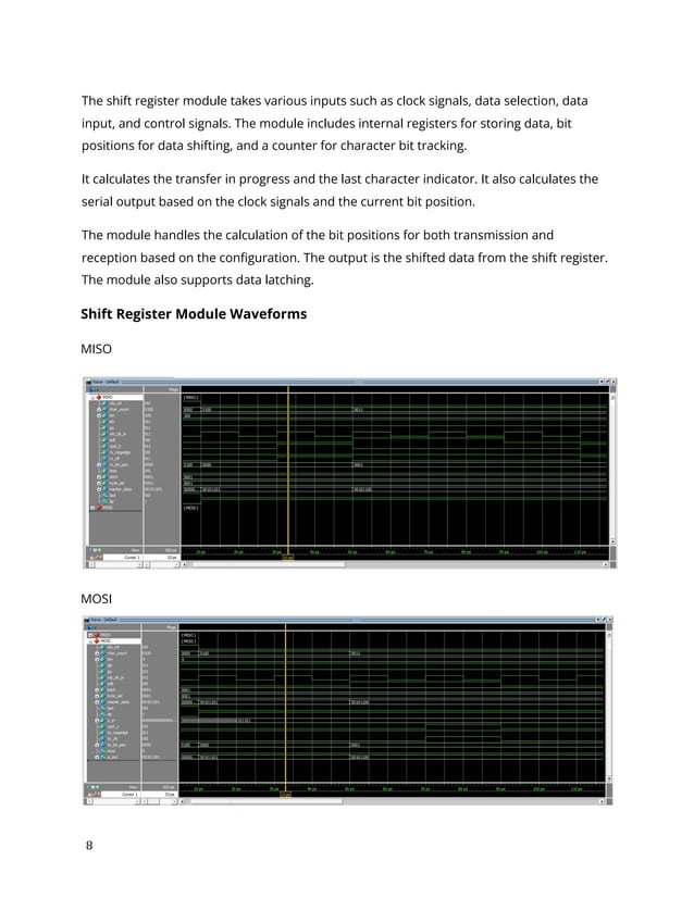 SPI Design Report used in serial communication | PDF