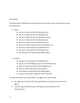 SPI Design Report used in serial communication | PDF