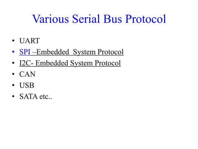 Serial Peripheral Interface(SPI) | PPT | Operating Systems | Computer Software and Applications