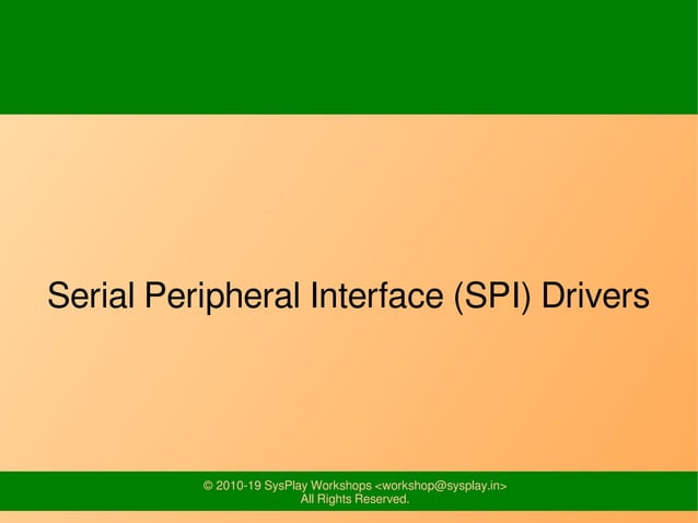 SPI Drivers | PDF | Operating Systems | Computer Software and Applications