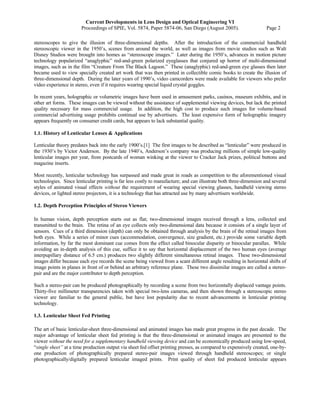JacoTech Advances In Lenticular Lens Arrays For Visual Display | PDF