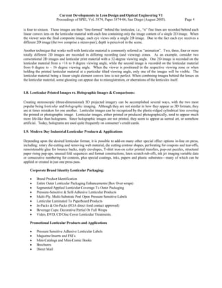 JacoTech Advances In Lenticular Lens Arrays For Visual Display | PDF