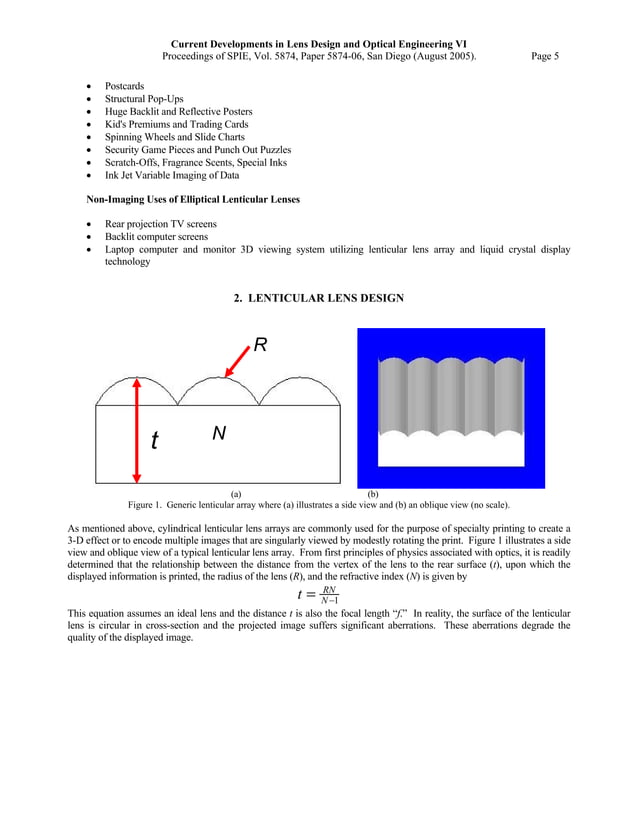JacoTech Advances In Lenticular Lens Arrays For Visual Display | PDF