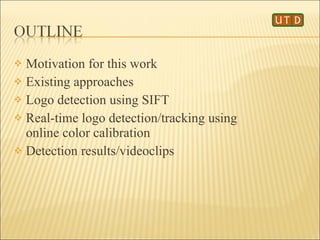Real-Time Logo Detection and Tracking | PPT