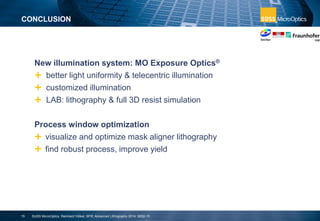 SPIE Advanced Lithography: "Lithographic Process Window Optimization ...