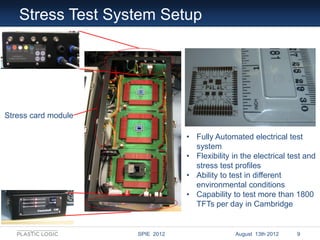 Plastic Logic - Reliability of OTFTs | PPT