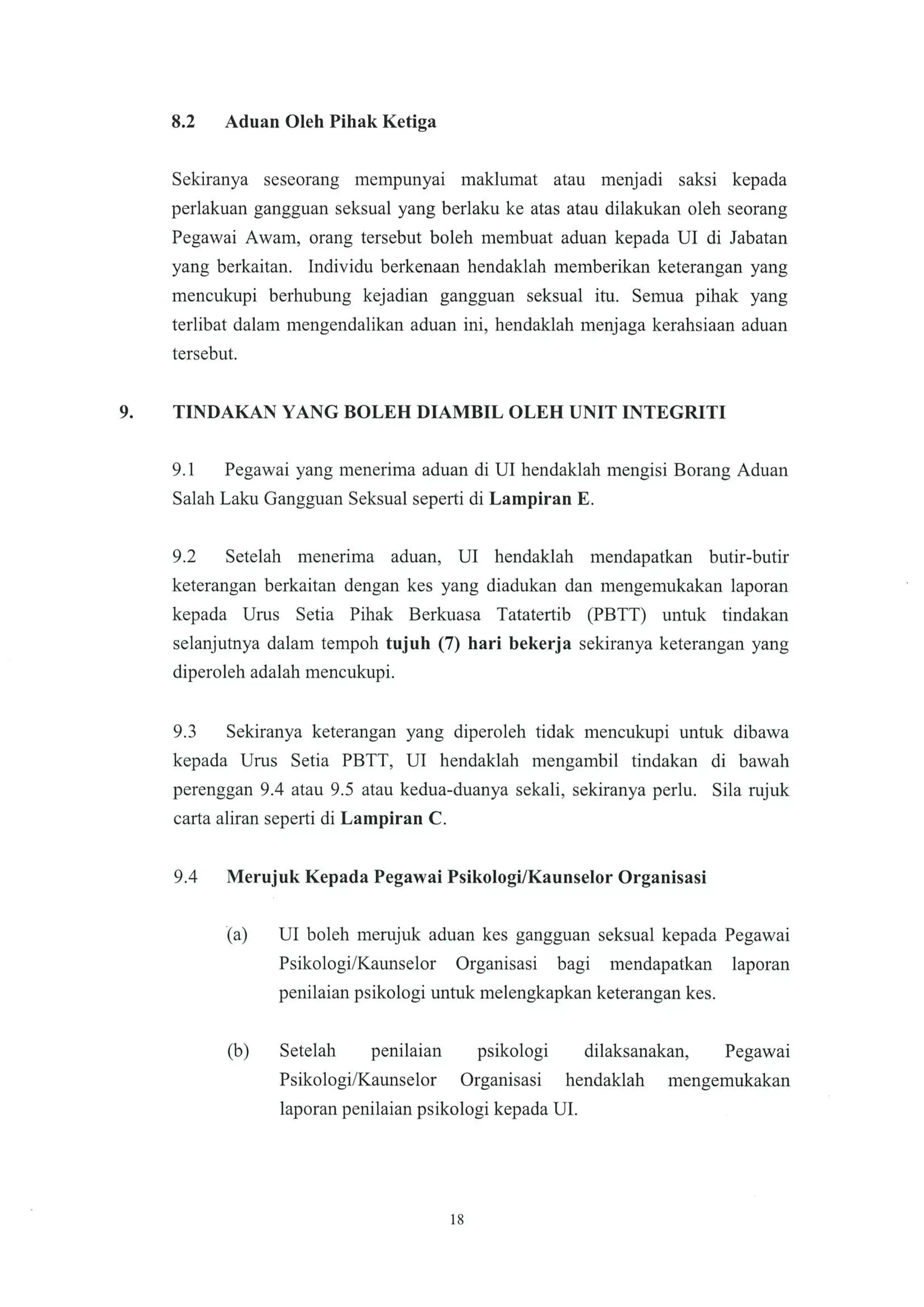 Spi garis panduan pengenadalian kes gangguan seksual di tempat kerja | PDF