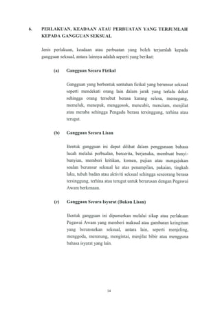 Spi garis panduan pengenadalian kes gangguan seksual di tempat kerja | PDF