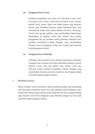 Spi garis panduan pengenadalian kes gangguan seksual di tempat kerja | PDF