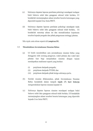 Spi garis panduan pengenadalian kes gangguan seksual di tempat kerja | PDF