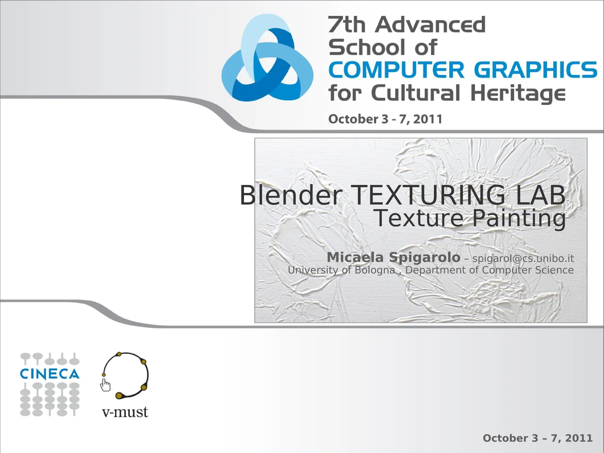 TEXTURE PAINTING - Blender, scuola di COMPUTER GRAPHICS Cineca 2011 | PDF