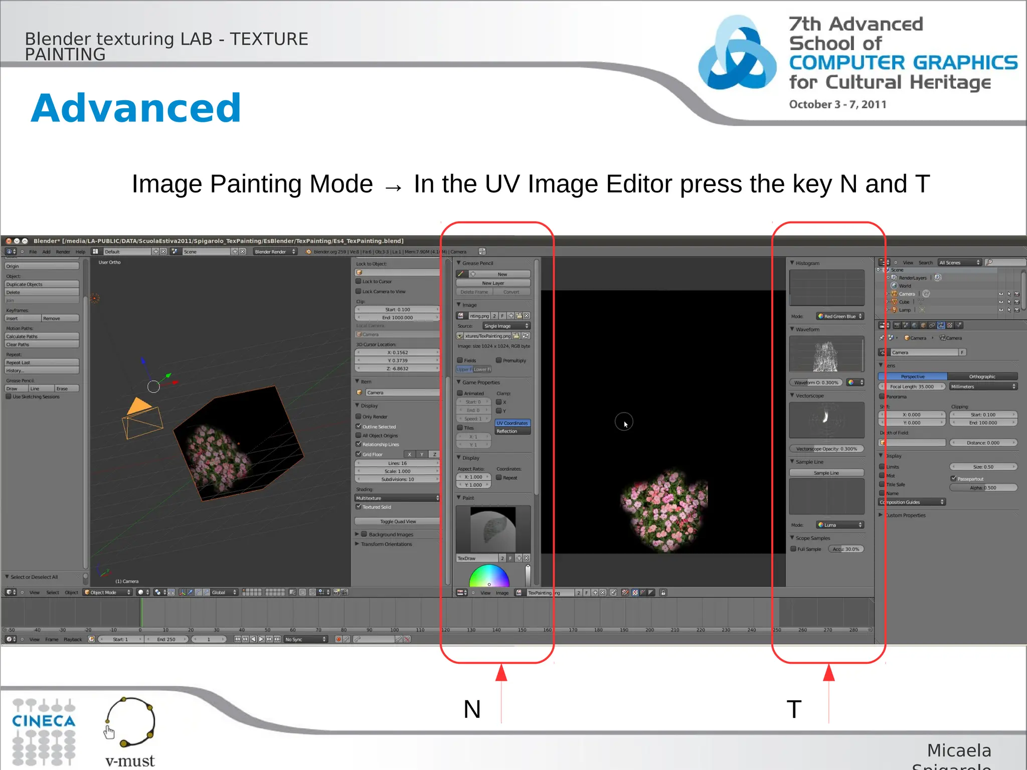 TEXTURE PAINTING - Blender, scuola di COMPUTER GRAPHICS Cineca 2011 | PDF