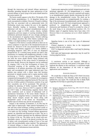 Spigelian Hernia: A Rare Hernia With Peculiar Anatomy. (Case Report And ...