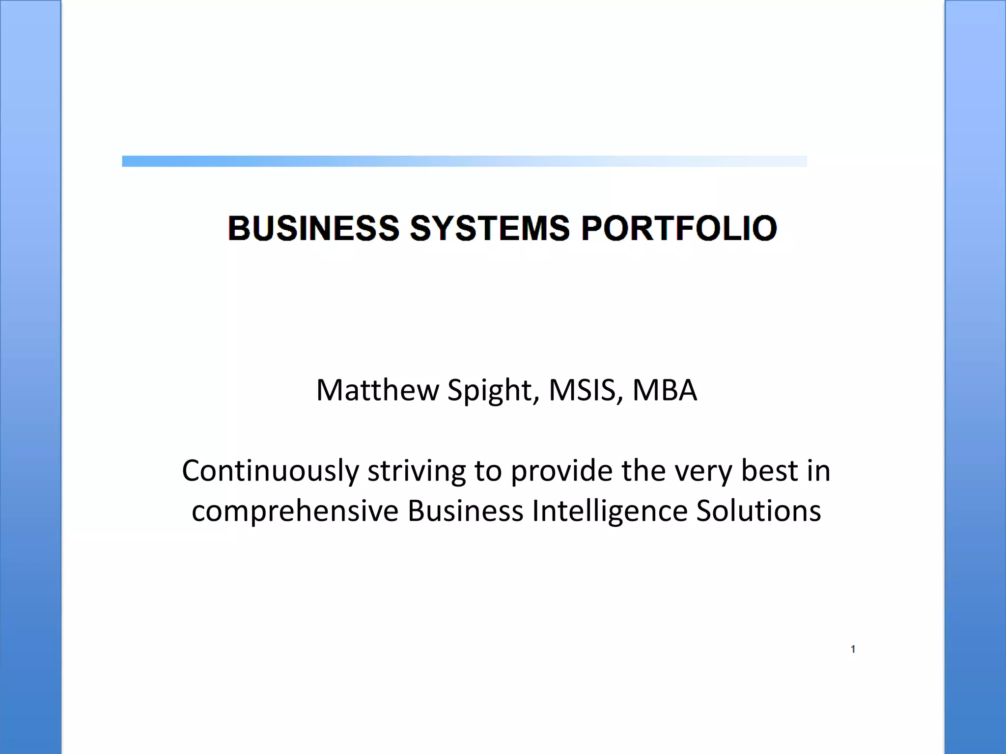 Spight portfolio 2013 | PPTX