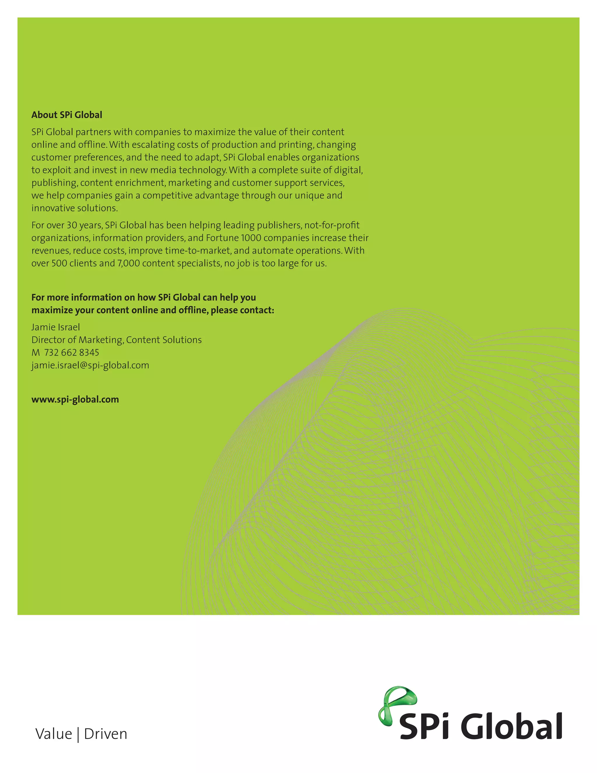 SPi Global Services Overview | PDF