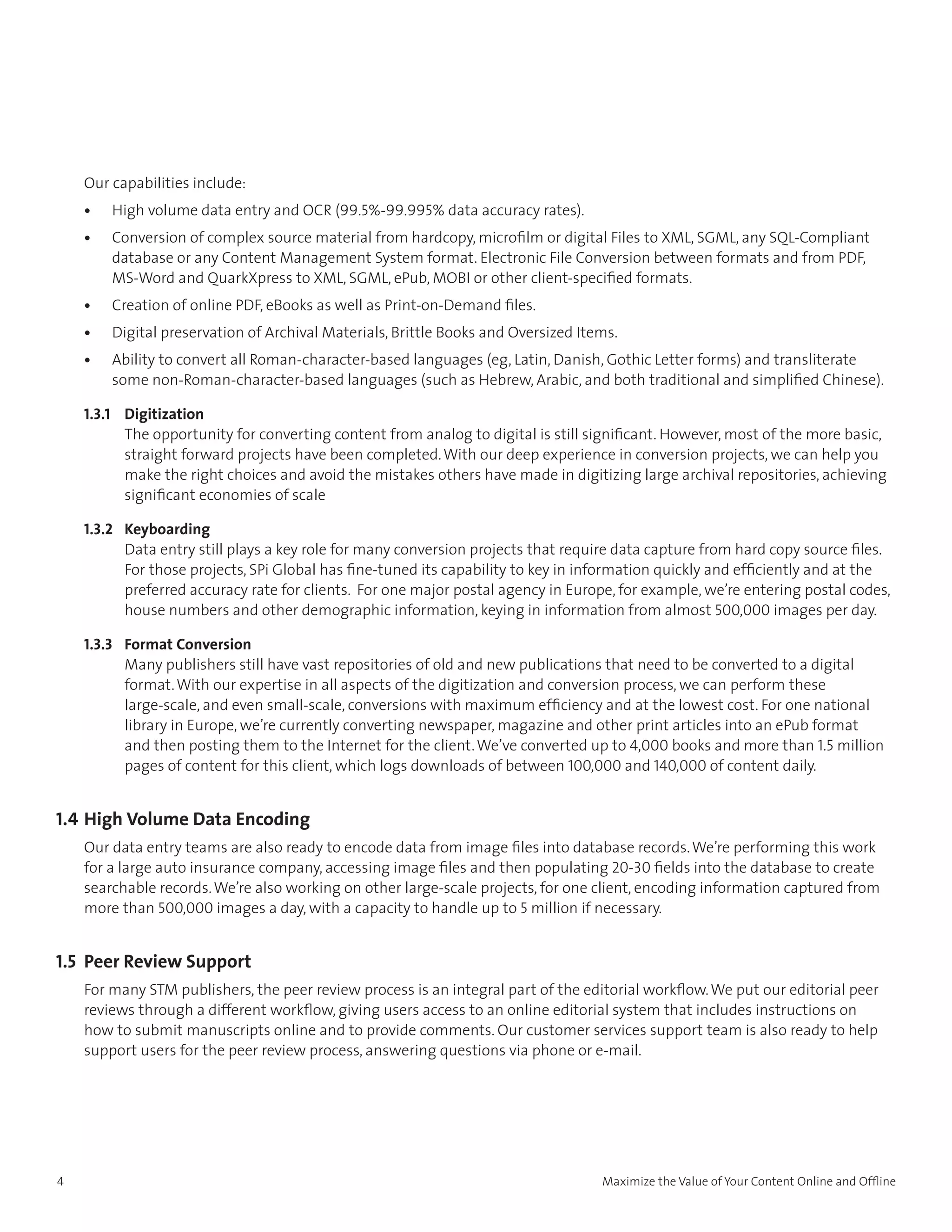 SPi Global Services Overview | PDF