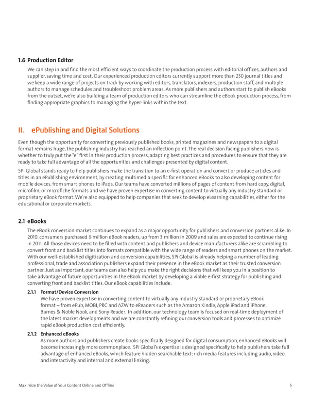SPi Global Services Overview | PDF