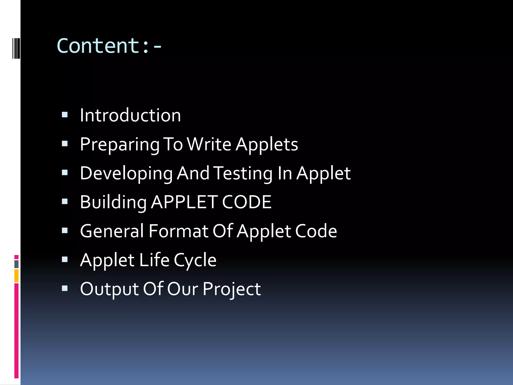 Ppt on open and close door using Applet | PPT