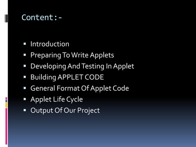 Ppt on open and close door using Applet | PPT