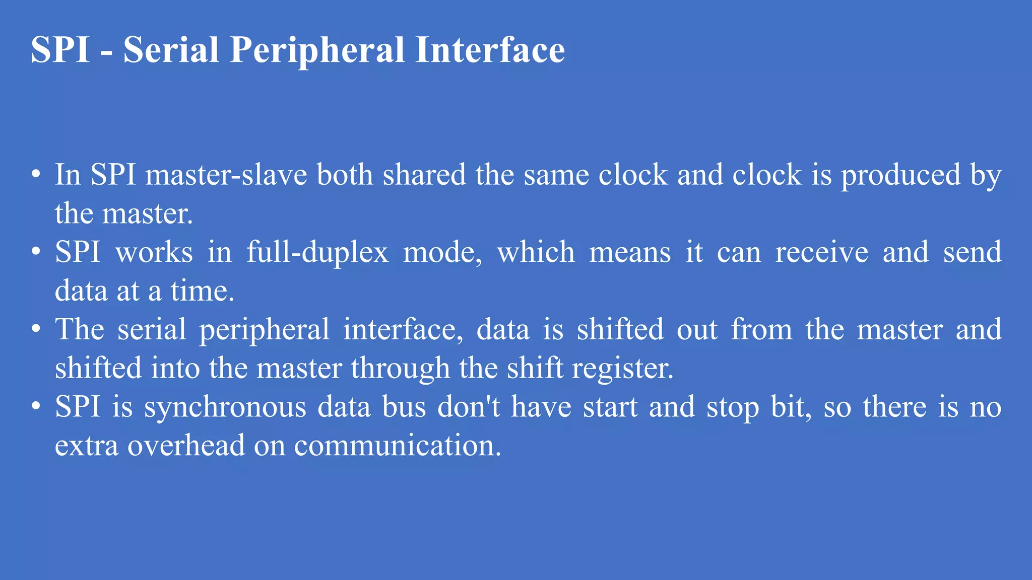 SPI introduction(Serial Peripheral Interface) | PPTX