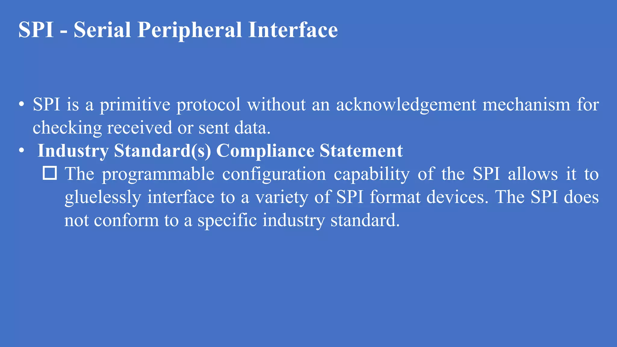 SPI introduction(Serial Peripheral Interface) | PPTX